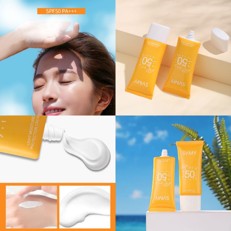 Jual Sunscreen Wajah SPF50 Sunblok SVMY Original Protection Cream Pelindung Kulit Sinar UV 30g ...