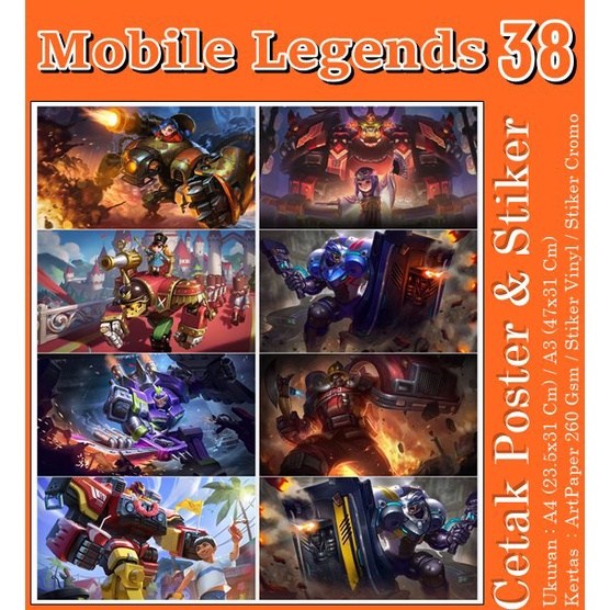 Jual Sticker Poster | Mobilelegends | Mlbb | Mobile Legends Bangbang ...