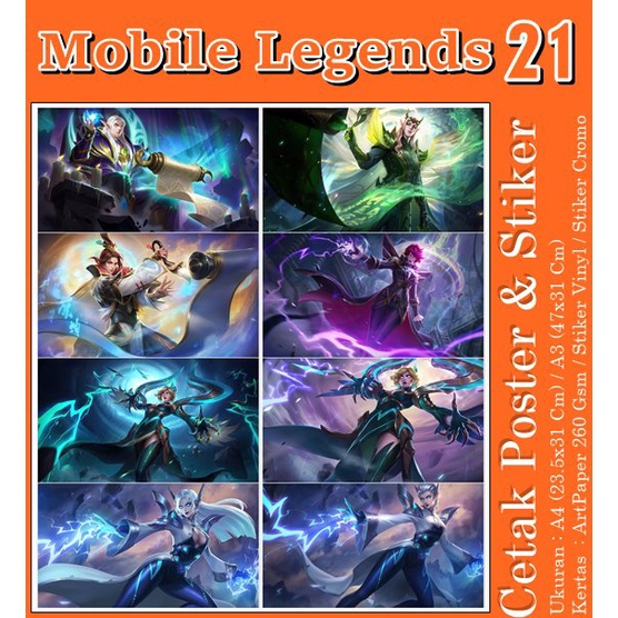 Jual Sticker Poster | Mobilelegends | Mlbb | Mobile Legends Bangbang ...