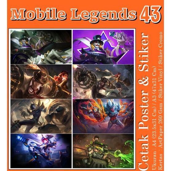 Jual Sticker Poster | Mobilelegends | Mlbb | Mobile Legends Bangbang ...
