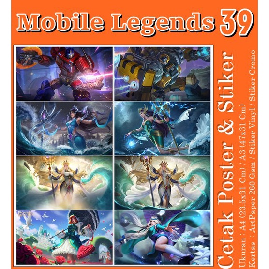 Jual Sticker Poster | Mobilelegends | Mlbb | Mobile Legends Bangbang ...