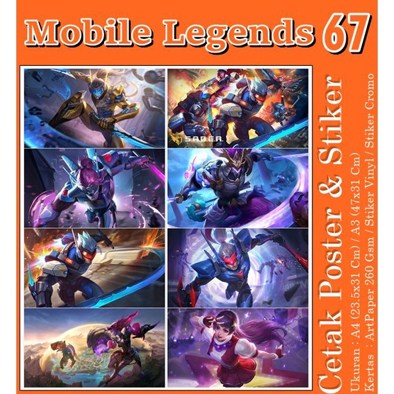 Jual Sticker Poster | Mobilelegends | Mlbb | Mobile Legends Bangbang ...