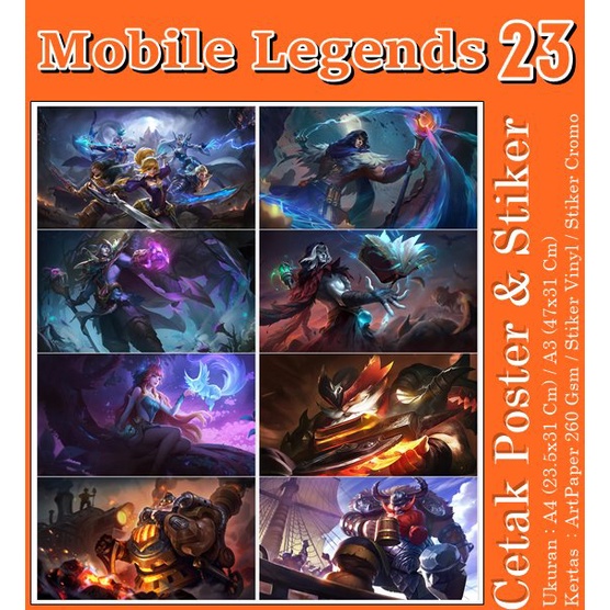 Jual Sticker Poster | Mobilelegends | Mlbb | Mobile Legends Bangbang ...