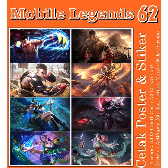 Jual Sticker Poster | Mobilelegends | Mlbb | Mobile Legends Bangbang ...