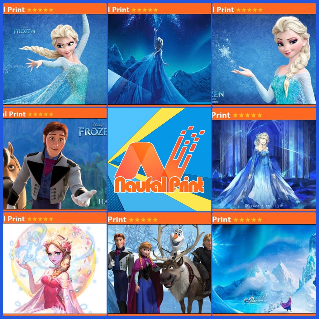 Jual Sticker | Poster A3 & A4 || frozen | elsa | disney | anna | olaf ...