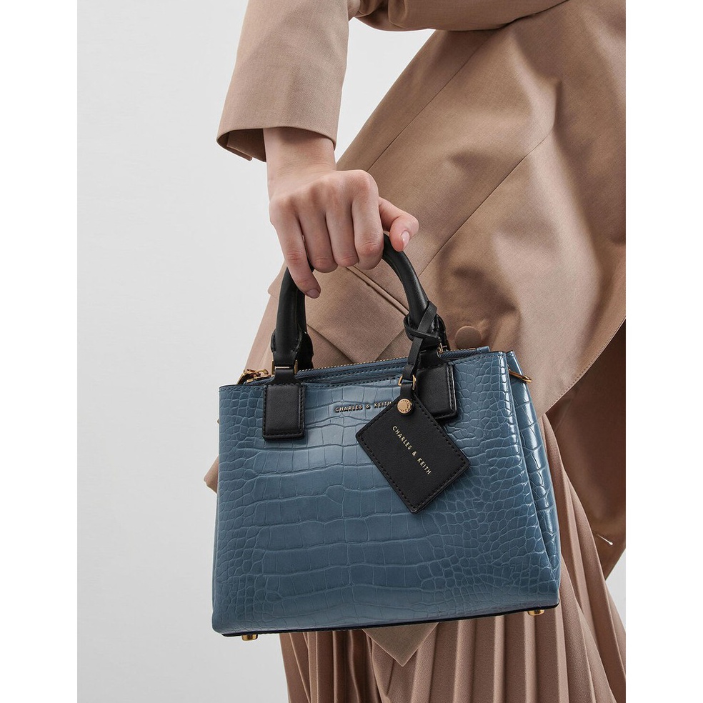 Jual MENARIK| TAS CK WANITA CROCO STRUCTURED HANDBAG DOUBLESIDE - CK051 ...