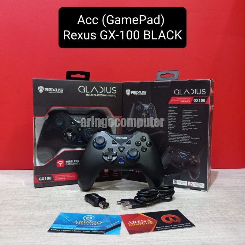 Jual Acc (GamePad) Rexus GX-100 BLACK Wireless | Shopee Indonesia