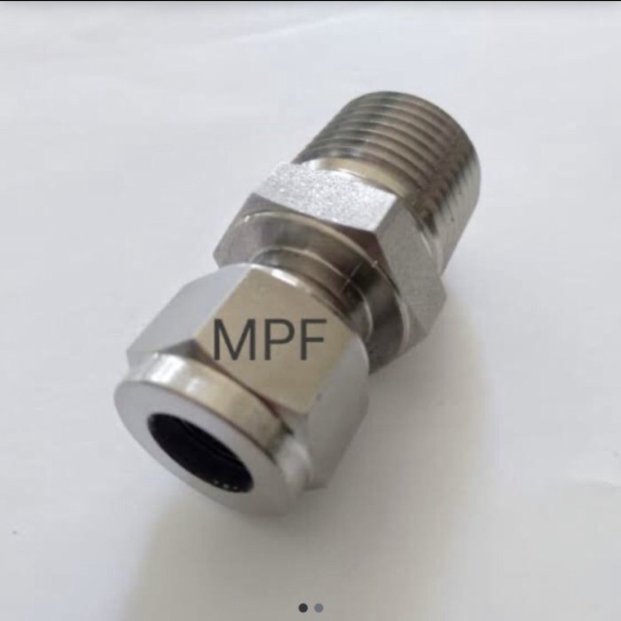 Jual Male Conector 8 Mm Tube Od X 1/4 Npt -Male Con Connector Ss316 ...
