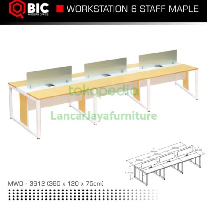 Jual Meja Kantor Partisi /Meja Kerja 6 Staf | Shopee Indonesia