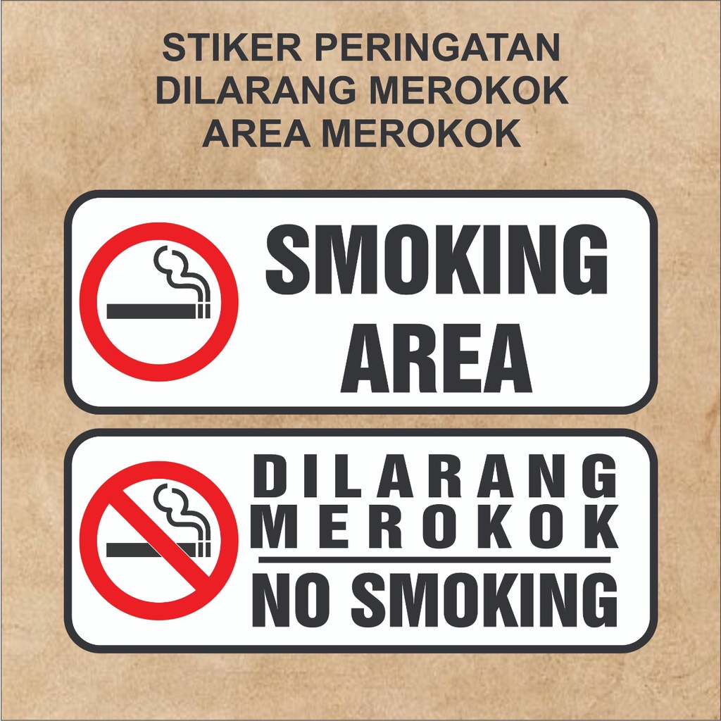 Jual Stiker Peringatan | Sticker Penunjuk | DILARANG MEROKOK - SMOKING ...