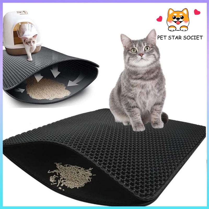 Jual ALOBON Double-Layer Cat Litter Box Mat Trapper EVA Pad Pet Foam ...