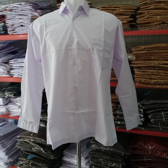 Jual Discount Baju Seragam Sekolah Kemeja Putih Lengan Panjang Polos SD ...