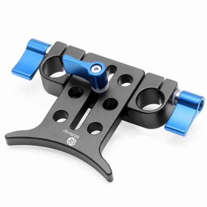 Jual Lens Holder Bracket Rod Clamp For 15Mm Rod Support Rail Rig Blue ...