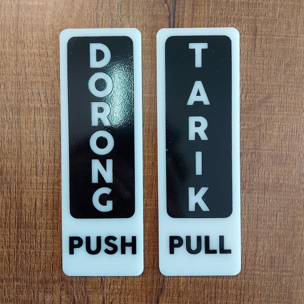 Jual Terbaik Sign Dorong Tarik Ukt Pintu/Sign Push Pull / Tulisan ...