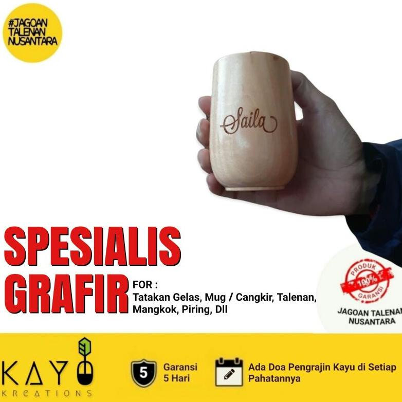 Jual Harga Promo!! Gelas Mug Kayu Unik / Gelas Custom Kayu Jati Kayu ...