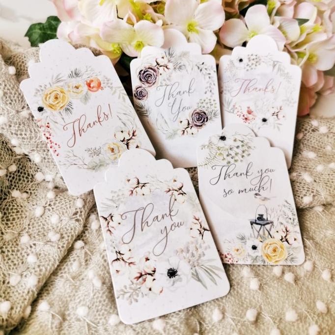 Jual Handtag Thankyou Happy Birthday Elegant Hand Tag Hangtag Hang Tag ...