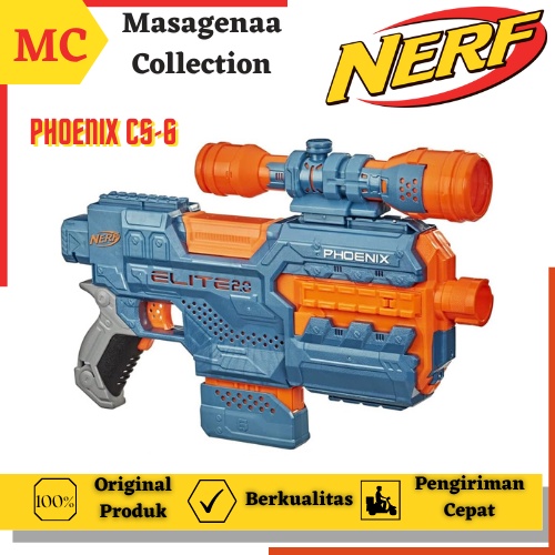 Jual Mainan Tembak Tembakan Pistol Pistolan Nerf Elite Elit 2.0 Phoenix CS-6 CS6 Blaster Shotgun ...