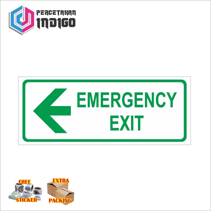 Jual Terlaris Plat Alumunium Rambu Rambu Emergency Exit | Shopee Indonesia