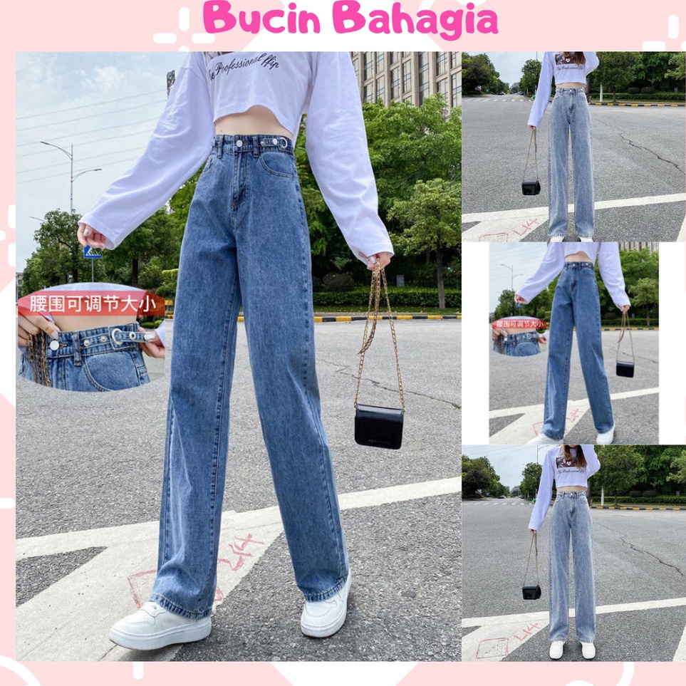 Jual Terjamin Celana HIGHWAIST Kulot Jeans Wanita CP03 .,.,.,., | Shopee Indonesia