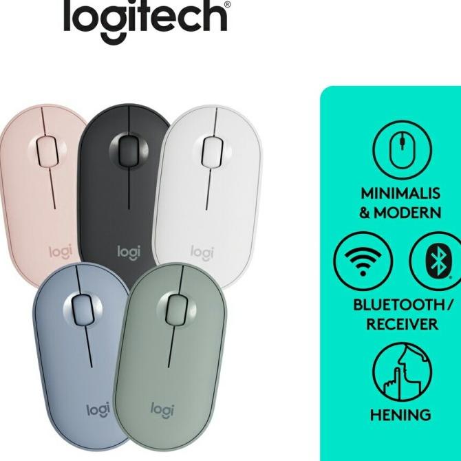Jual Logitech Mouse Bluetooth M350 Pebble Silent | Shopee Indonesia
