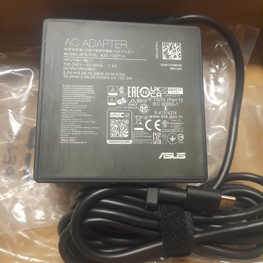 Jual Charger ASUS ROG Flow X13 GV301 Z13 A20-100P1A 20V 5A 100W Type-C ...