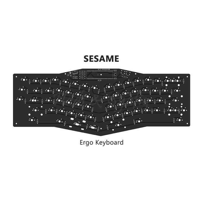Jual Sesame pcb through hole ergo keyboard usb c not alice arisu lily ...