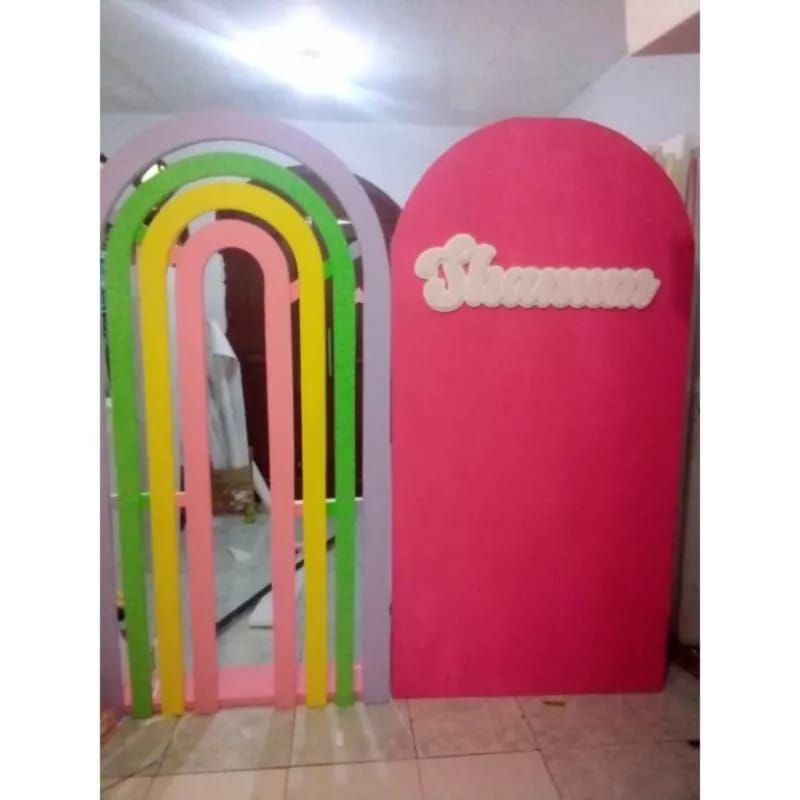 Jual Backdrop motif pelangi dan polos styrofoam 2×2 warna sesuai ...