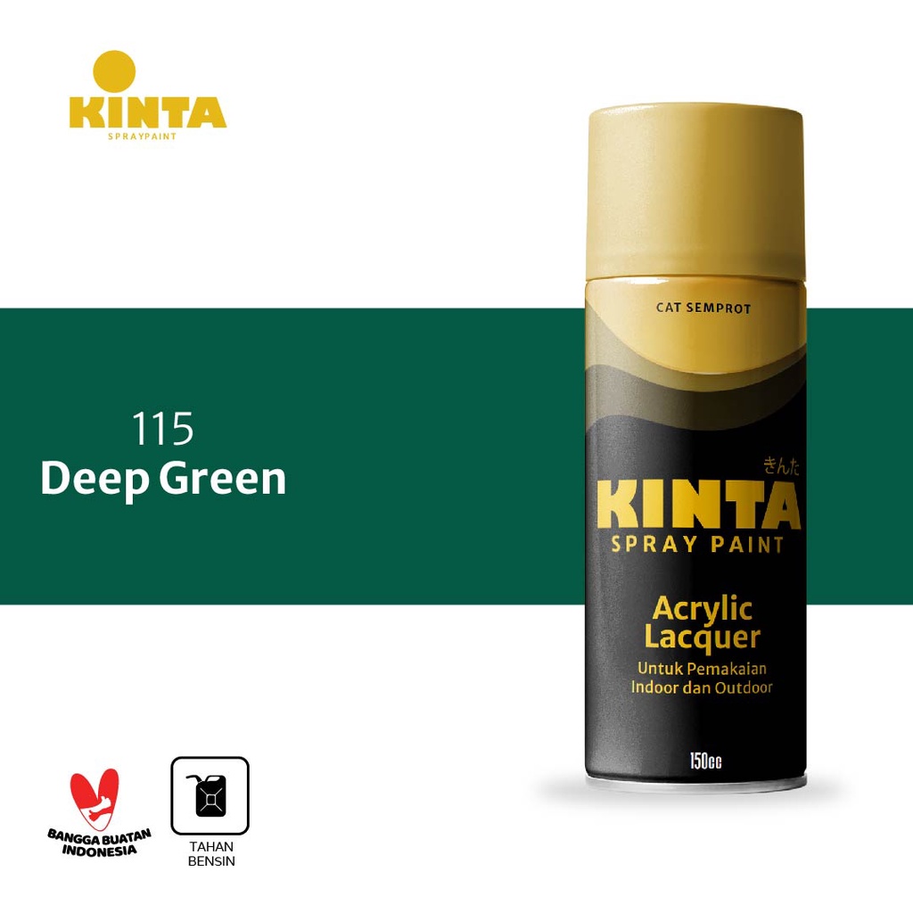 Jual (SOLID) 115 DEEP GREEN - KINTA Cat semprot / Pilox / Spray paint ...