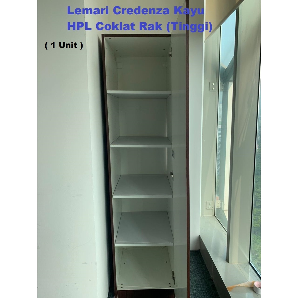 Jual Lemari Credenza HPL Coklat Rak (Tinggi) | Shopee Indonesia
