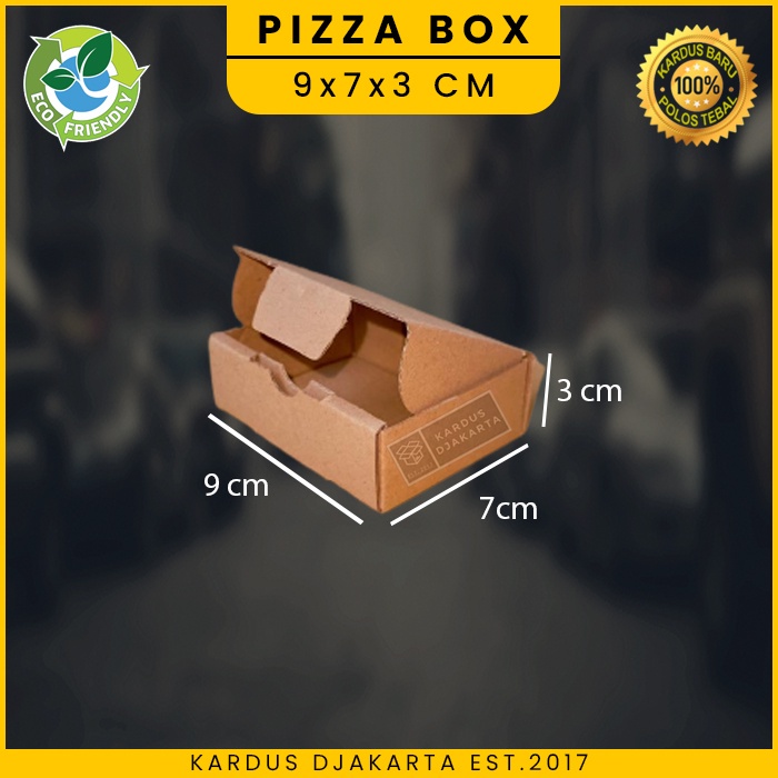 Jual Kardus / Kotak Box Pizza Die Cut Packing Polos 9x7x3 cm | Shopee ...