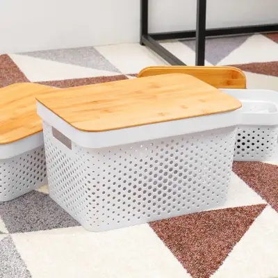 Jual INFORMA STORAGE BOX NATURAL LID Ukuran L Kotak Penyimpanan Dengan ...