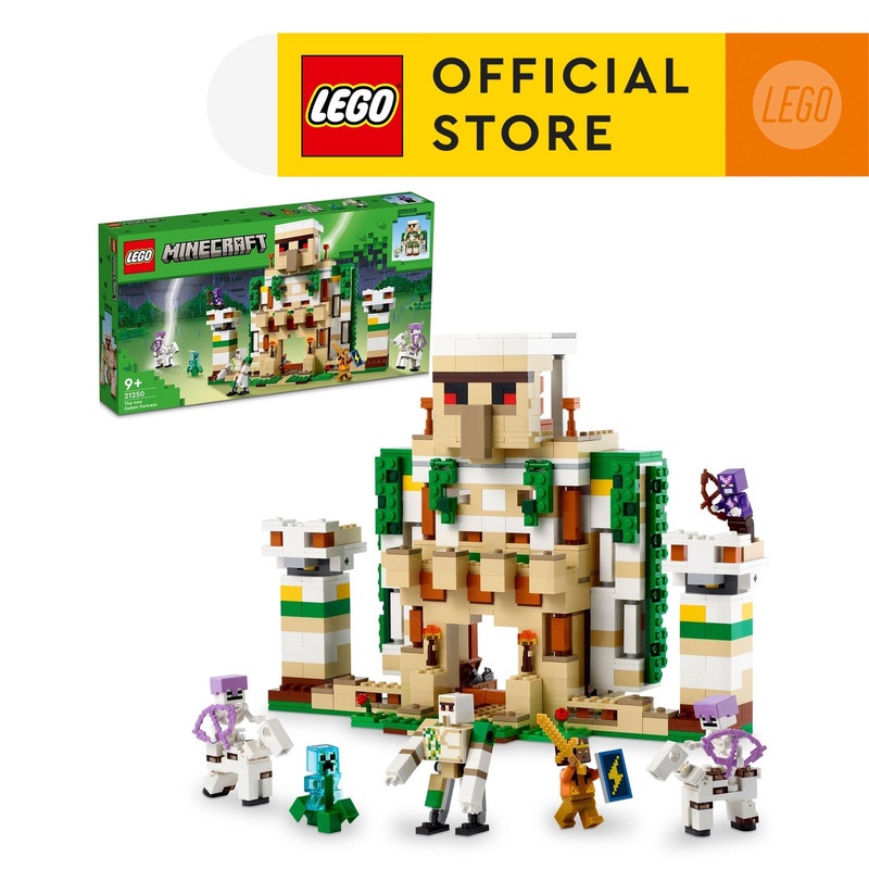 Jual LEGO Minecraft 21250 The Iron Golem Fortress Building Toy Set (868 ...