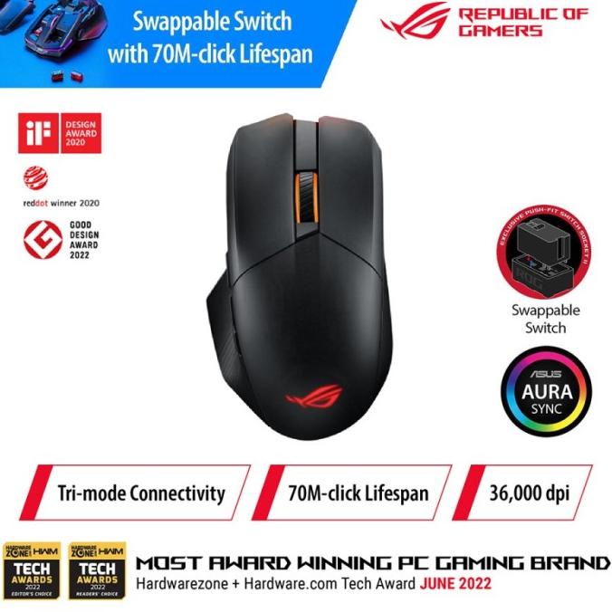 Jual ASUS ROG CHAKRAM X ORIGIN - Wireless Gaming MOUSE | Shopee Indonesia