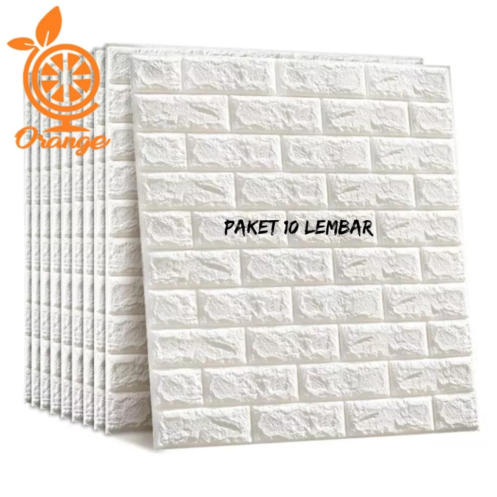 Jual Terbaik Paket 10 Lembar Wallpaper 3D Ukuran 38Cm X 70Cm Foam Bata Wallpaper Timbul ...
