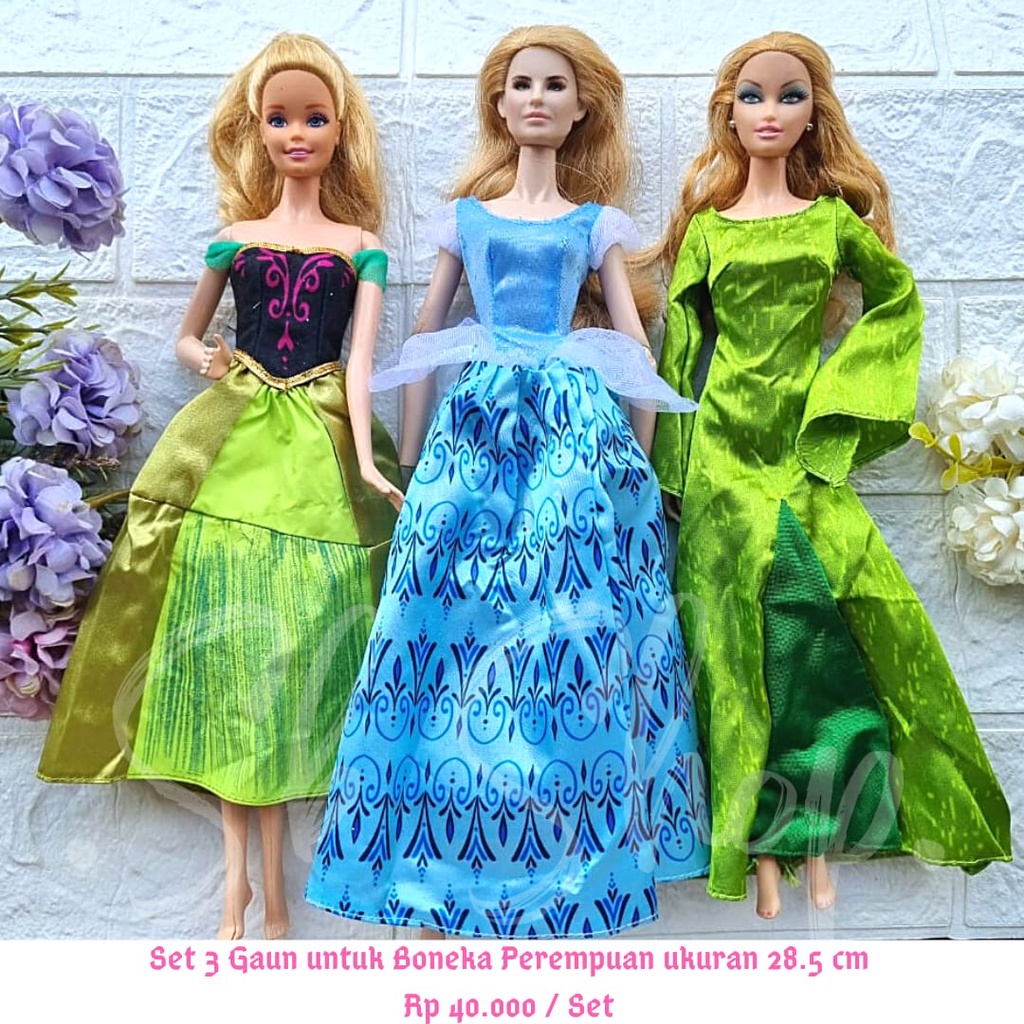 Jual Baju Boneka Barbie 3Dress - 004 | Shopee Indonesia