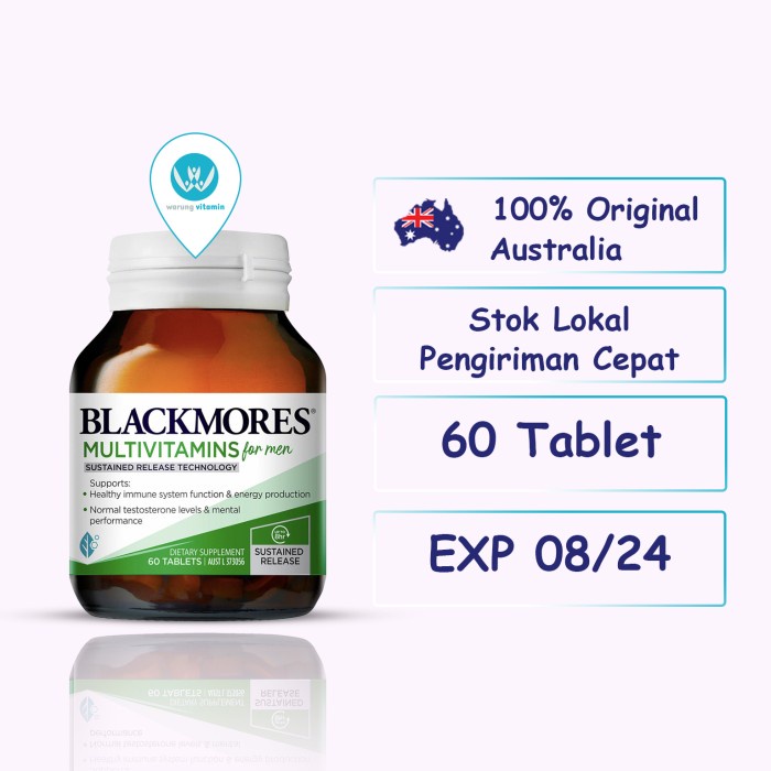 Jual Blackmores Multivitamin For Men 60 Tablet Multivitamins Pria | Shopee Indonesia