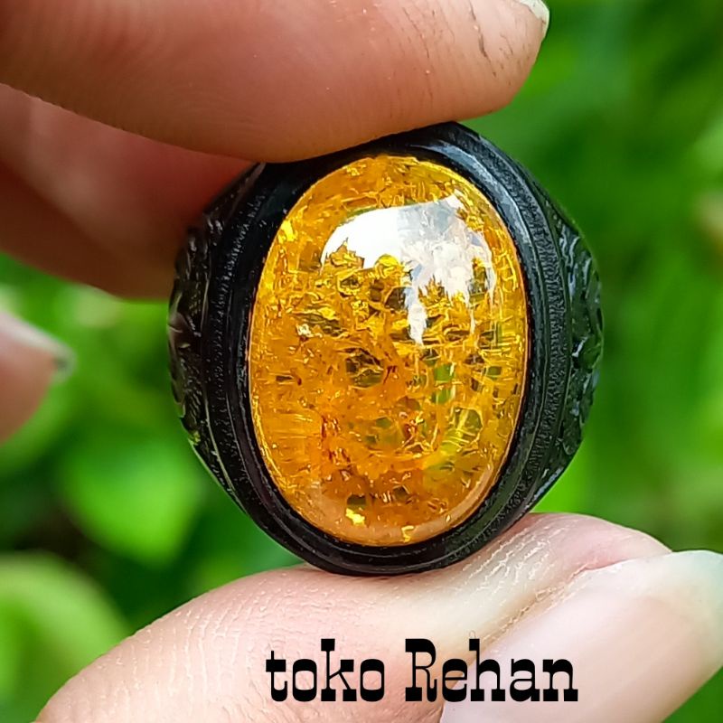 Jual CINCIN BATU AKIK PECAH SERIBU KUNING | Shopee Indonesia