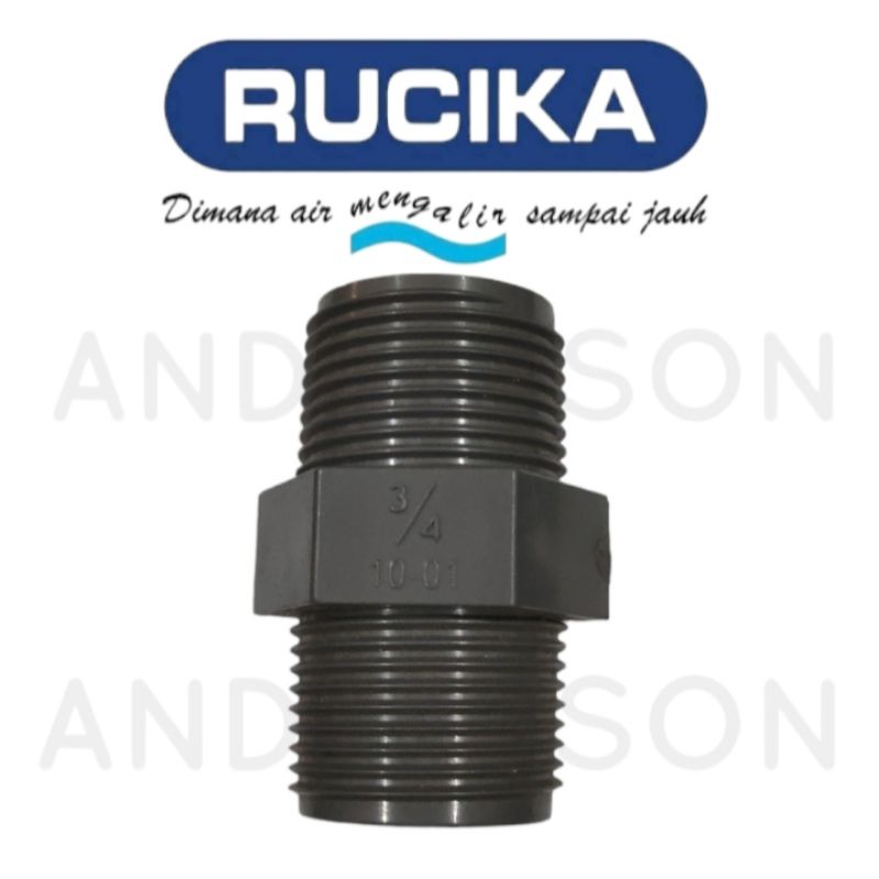 Jual DOUBLE NIPPLE 3/4 INCI RUCIKA (AW) DABEL NEPEL PVC 3/4 INCI ...