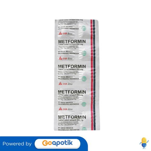 Jual METFORMIN OGB DEXA MEDICA 850 MG STRIP 10 TABLET | Shopee Indonesia