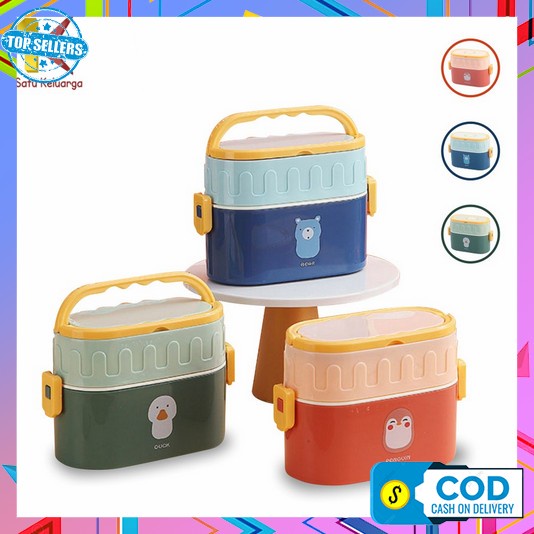 Jual Kotak Makan Lunch Box 1 Set Lengkap Murah Anak Wadah Nasi Sekolah ...