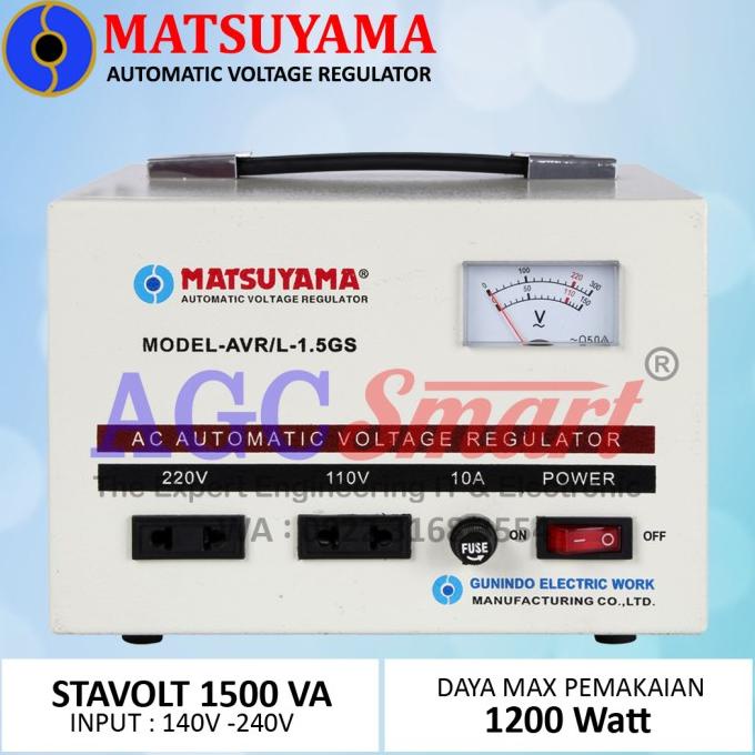Jual Stavolt Stabilizer Matsuyama AVR-LD 1,5GS 1500 VA 1500 Watt ...