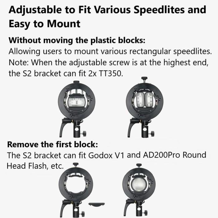 Jual Godox S2 Type Bracket Bowens Mount For Speedlite | Shopee Indonesia