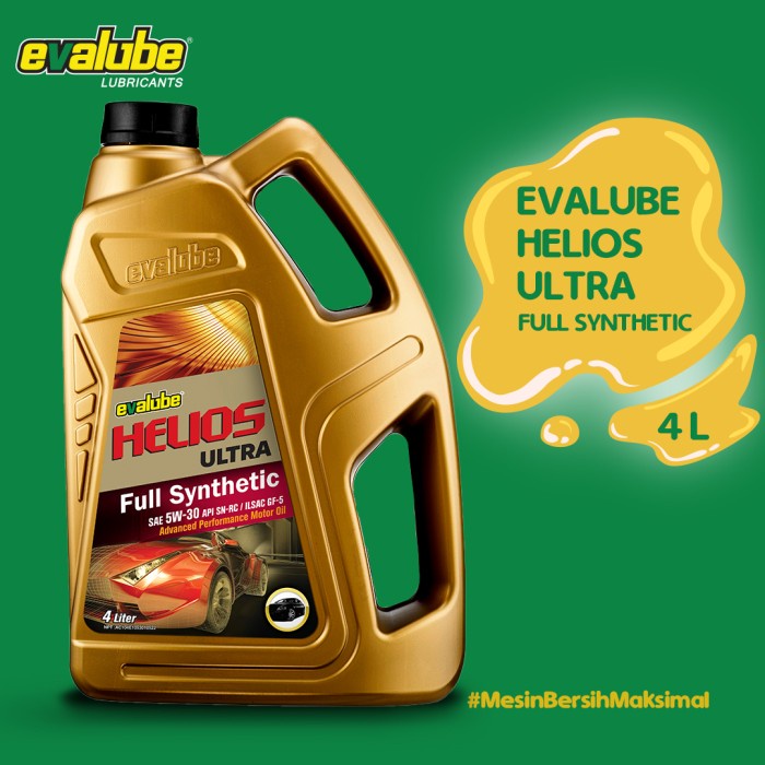 Jual Oli Mobil Evalube HELIOS Ultra Full Synthetic 5W-30 (4L) | Shopee ...