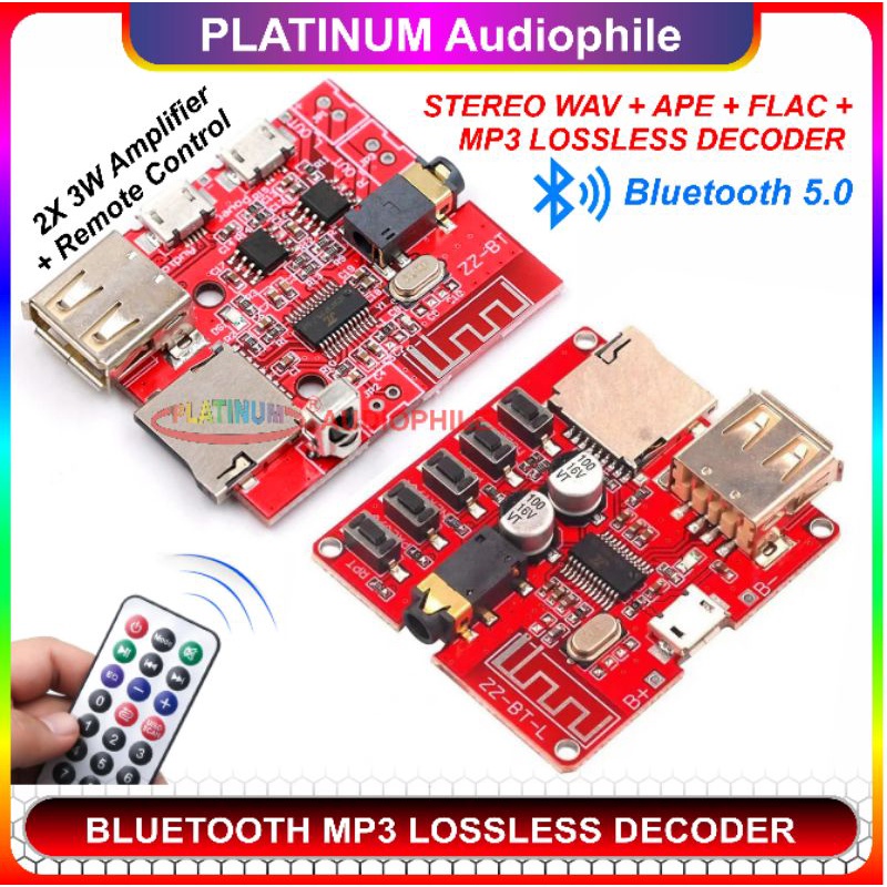 Jual Modul Bluetooth Mp3 Lossless Player Decoder AUX USB Micro SD Card + Amplifier Class D XY-BT ...