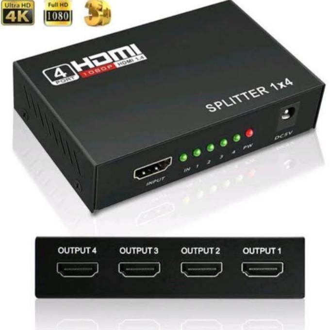 Jual HDMI SPLITTER 4 PORT HD 1080P 4K 2K 3D | Shopee Indonesia