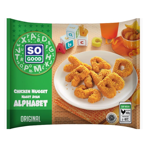 Jual SO GOOD CHICKEN NUGGET ALPHABET 400 GR | Shopee Indonesia