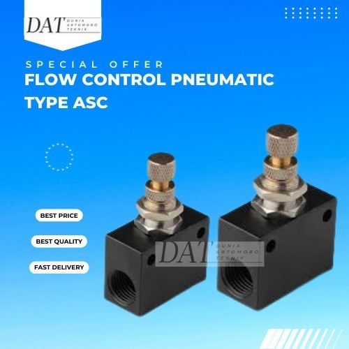 Jual 1/8" Pneumatic Air Flow Control Type ASC Size 1/8 Inch | Shopee ...