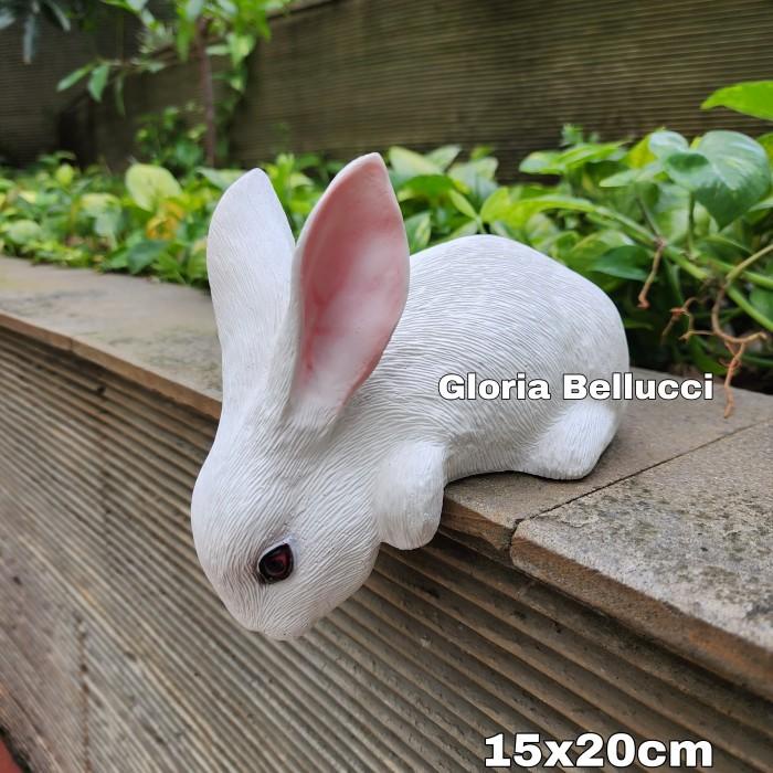 Jual pajangan kelinci pinggir besar patung rabbit dekorasi tepi sudut ...