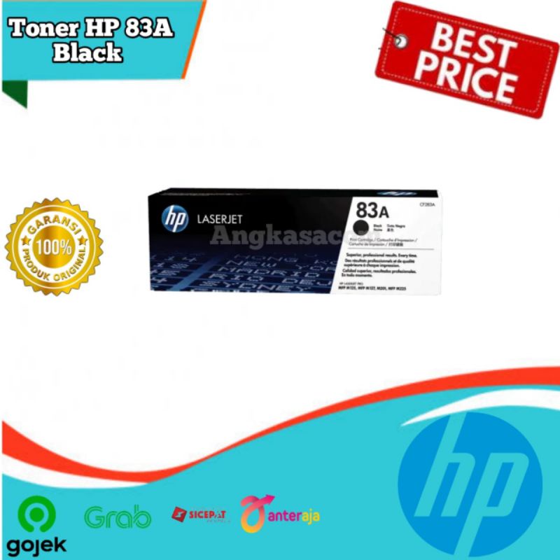 Jual Toner HP 83A Black Original LaserJet Cartridge (CF283A) | Shopee Indonesia