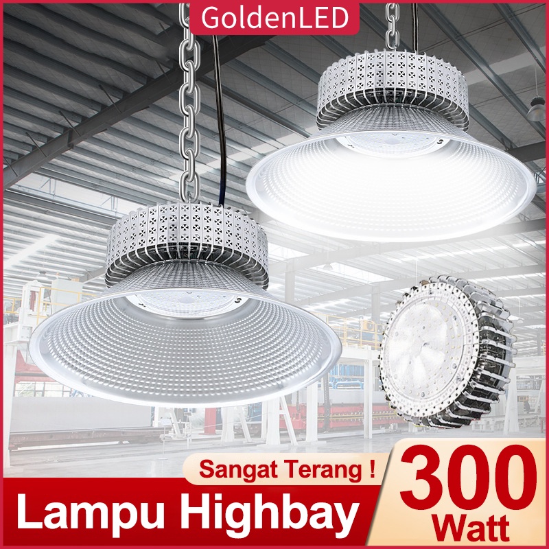 Jual Golden LED LAMPU HIGHBAY LED 100 200 300 WATT SOROT LED HIGH BAY ...